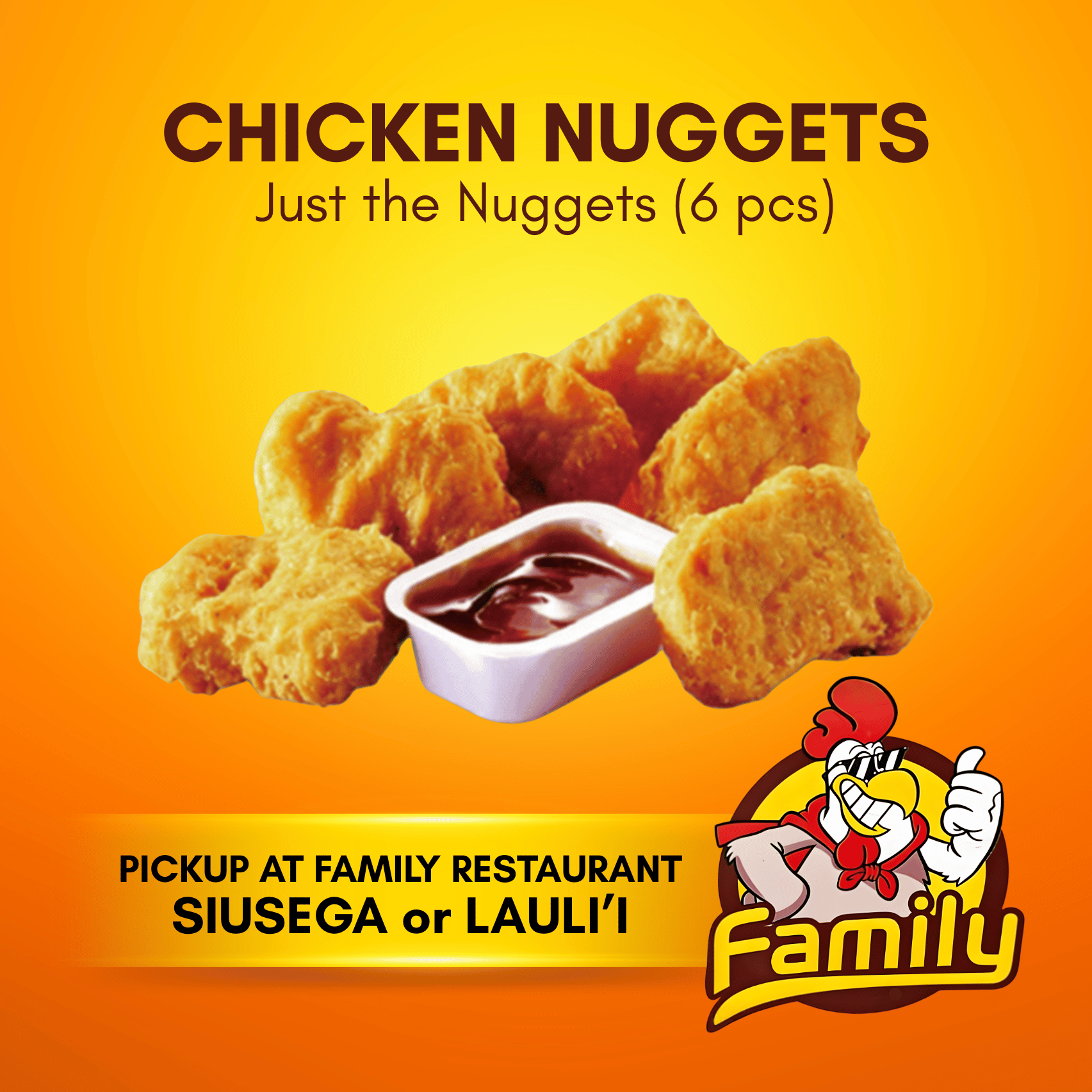 Chicken Nuggets 6pcs - Just the Nuggets (PICK UP FROM FAMILY RESTAURAN ...